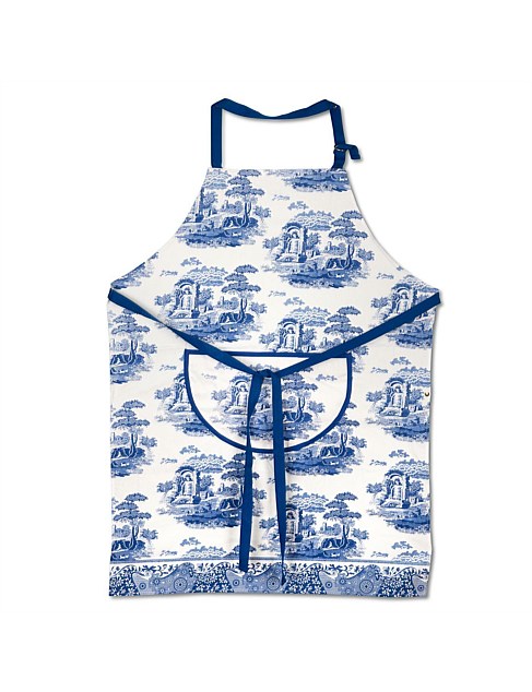 Spode Blue Italian Cotton Apron | David Jones