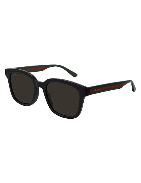 Gucci Mens Black Wayfarer Frame Sunglasses | David Jones