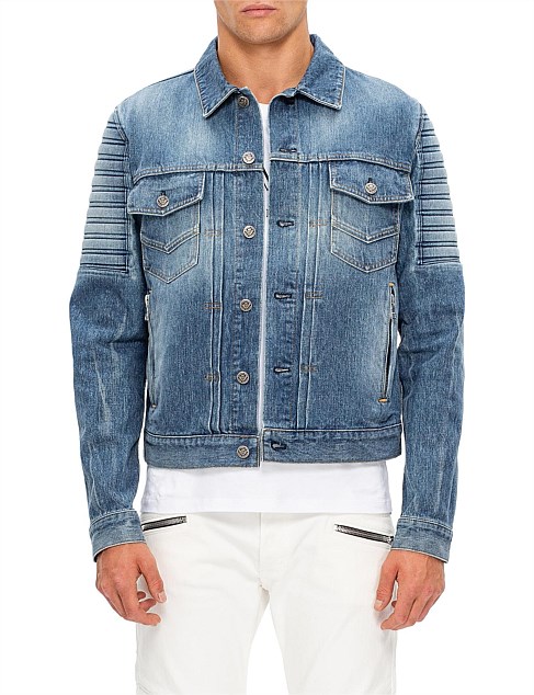 Balmain Balmain Embossed Denim Jkt-vintage | David Jones