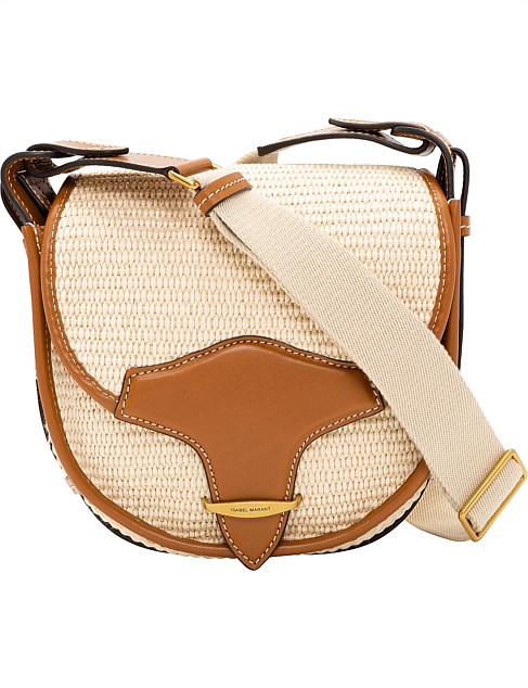 Isabel Marant Botsy Raffia Saddle Bag | David Jones