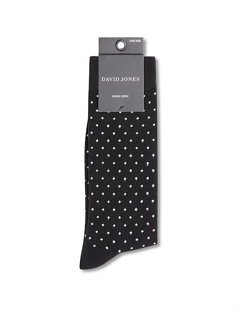 David Jones Pin Spot Crew Socks | David Jones