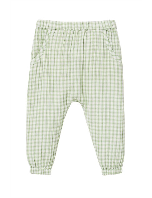 Seed Heritage Checkmuslinpants(newborn 0000 -1) | David Jones