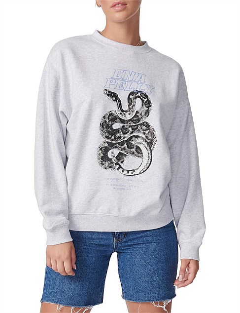 Ena Pelly Python Print Sweatshirt | David Jones