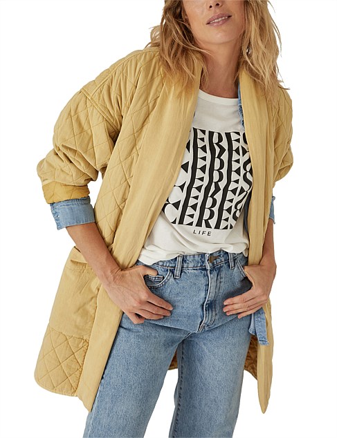Ceres Life Quilted Longline Jacket | David Jones
