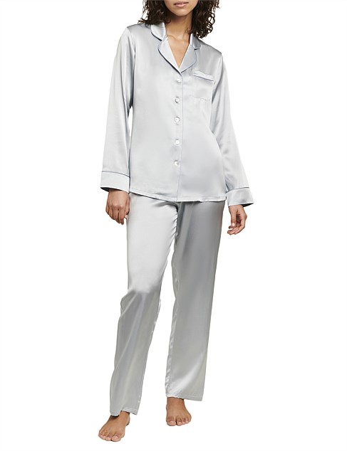 Ginia Fine Finishes Silk Long Sleeve Pant Pyjama Set | David Jones