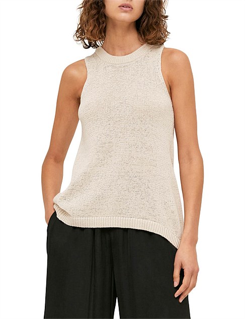 Saba Tina Tape Yarn Knit Tank | David Jones