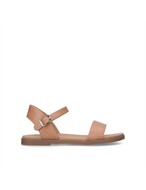 Miss Kg Pebble Blush Synthetic Flat Sandals | David Jones