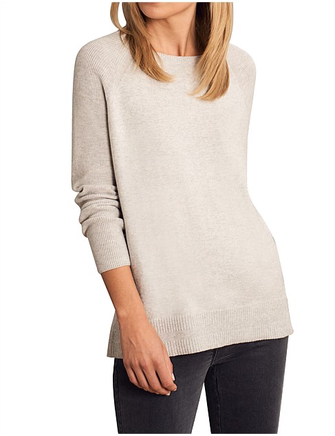 Blue Illusion Button Back Jumper | David Jones