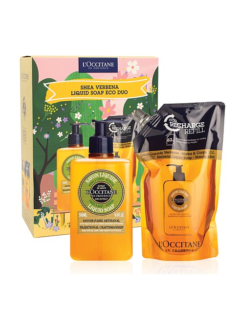 L'occitane Shea Butter Verbena Liquid Soap Eco Duo | David Jones