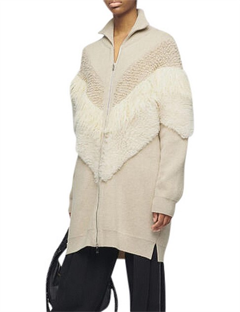 Stella Mccartney Fff Texture Mix Jacket Knit | David Jones