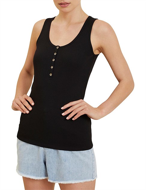 Seed Heritage Henley Rib Tank | David Jones