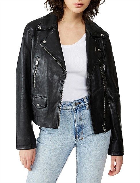 Ksubi Amplify Leather Jacket | David Jones