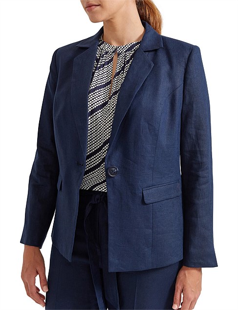 David Jones Linen Blazer | David Jones
