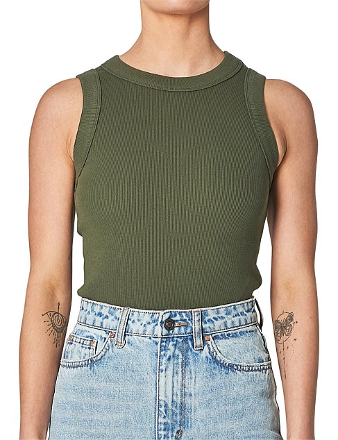 Neuw Denim Jonesy Rib Cotton Singlet | David Jones