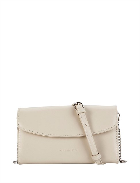 Tony Bianco Vincent Ivory Chain Clutch Wallet | David Jones