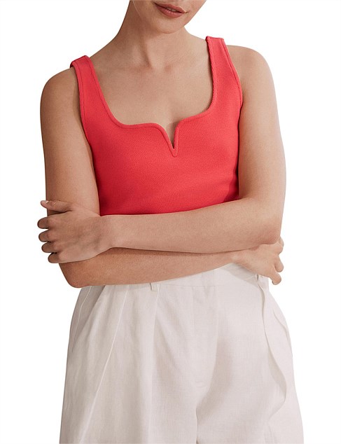 Country Road Fitted Rib Tank | David Jones