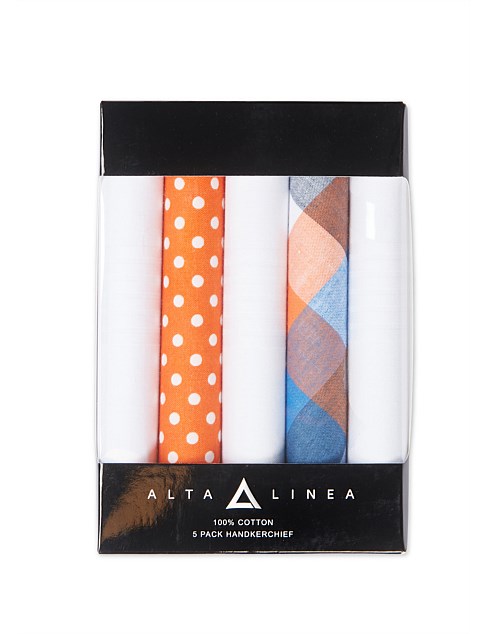 Alta Linea 5 Hanky Pack | David Jones