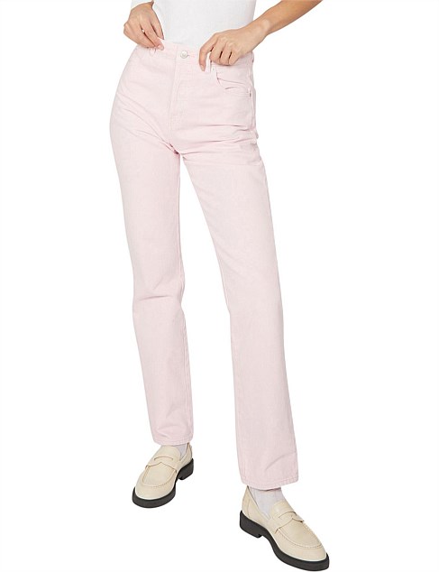 Rollas Classic Straight 90's Pink Jean | David Jones