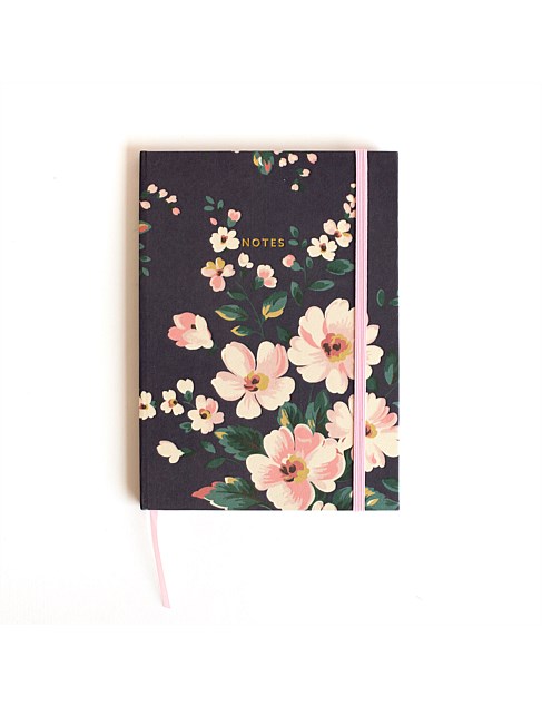Cath Kidston A5 Cloth Notebook Navy Floral | David Jones