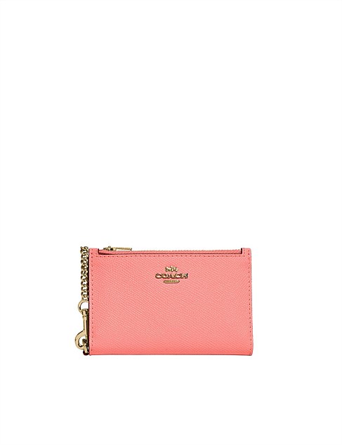 Coach Zip Chain Card Case Candy Pink | David Jones