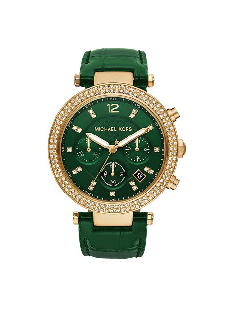 Michael Kors Parker Green Chronograph Watch | David Jones