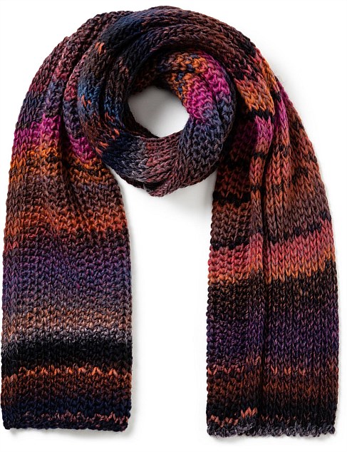 Milana Purple Multi Knit Scarf | David Jones