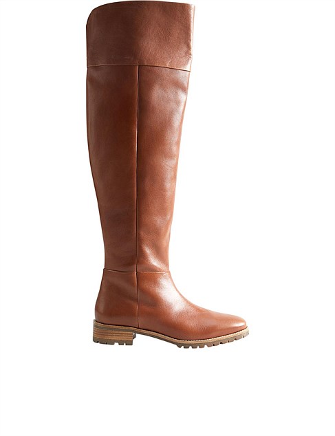 Trenery Lthr Cleated Tall Bo | David Jones