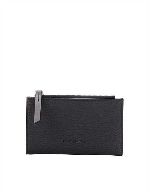 Tony Bianco Alexia Black Top Zip Wallet | David Jones