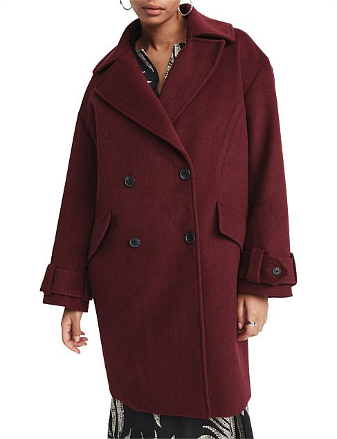 Witchery Long Line Peacoat | David Jones