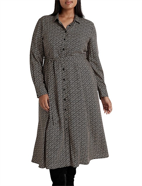 Trenery Modal Geo Chain Print Dress | David Jones