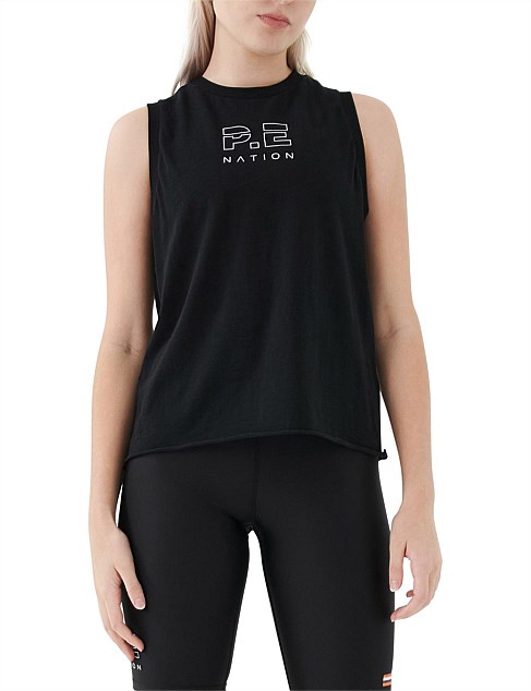 P.e Nation Shuffle Tank Relaxed Fit Black | David Jones