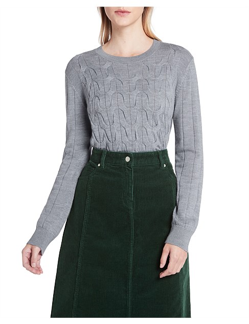 David Lawrence Monya Cable Knit | David Jones