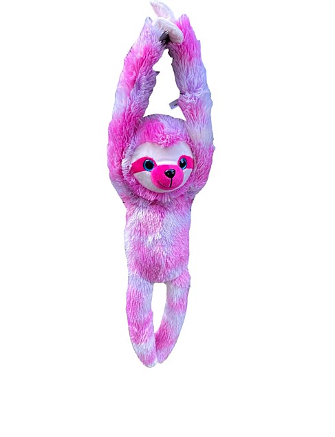 Cotton Candy Cotton Candy Hanging Plush Sloth Pink Poppy | David Jones