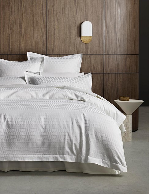Sheridan Cadel Queen Tailored Quilt Cover In White | David Jones