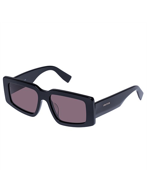Oroton Lucia Black Rectangle Sunglasses | David Jones
