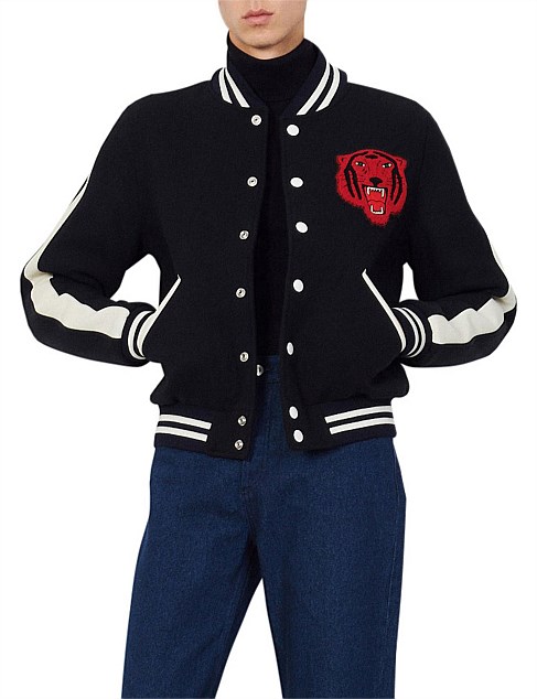 Sandro Paris Tiger Varsity Jacket | David Jones