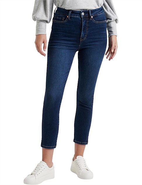 Forever New Bella Cropped High Rise Split Hem Jean | David Jones