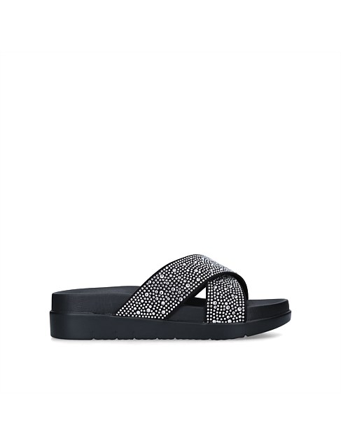 Carvela Kurt Geiger London Black Synthetic Comfort Slide | David Jones