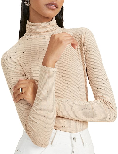 Seed Heritage Roll Neck Fleck Top | David Jones