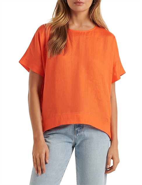 Forever New Becky Oversized Linen Tee | David Jones