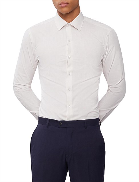 Calvin Klein Ls Diagonal Dobby Slim Shirt | David Jones