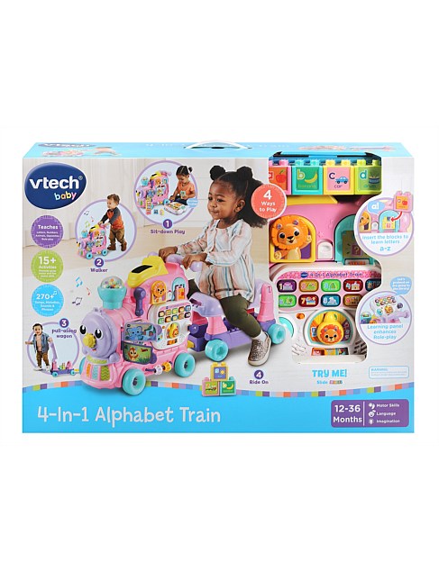 Vtech 4-in-1 Alphabet Train Pink | David Jones