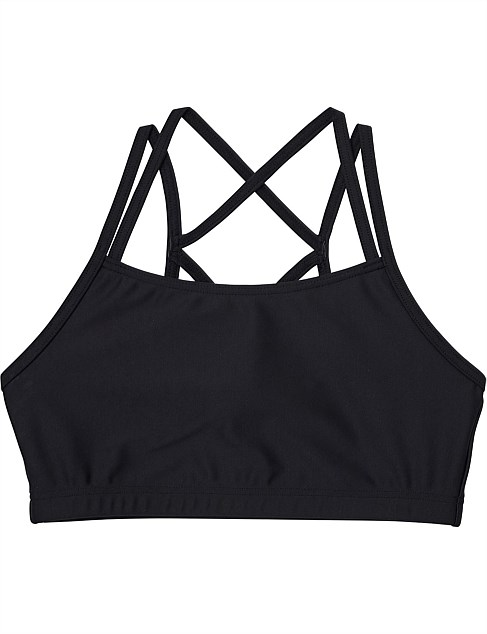 Flo Active Remi Criss Cross Back Bra Top (girls 6-14) | David Jones