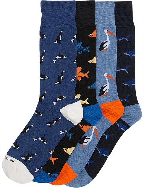 Country Road Sea Life Sock Pack | David Jones