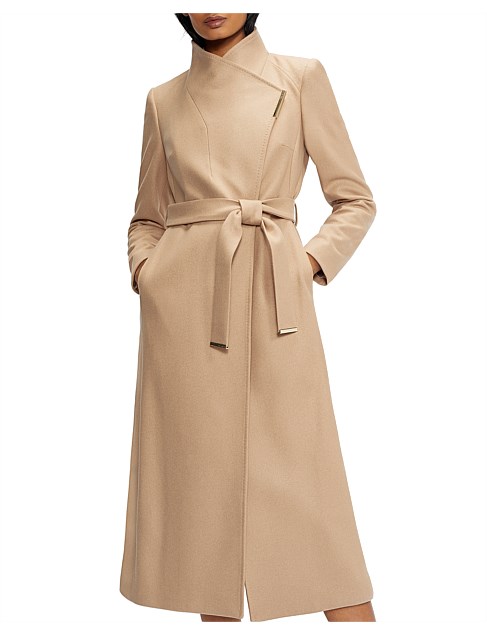Ted Baker Rosell Long Length Wool Wrap Coat Black | David Jones