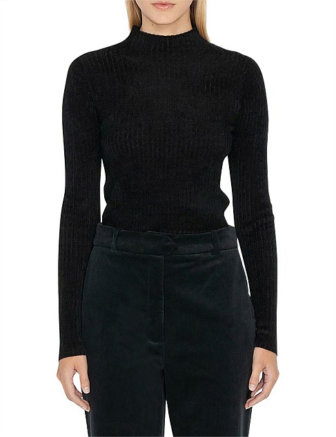 Cue Velvet Two Tone Ribbed Knit | David Jones