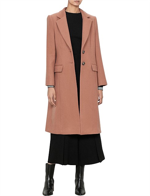 Veronika Maine Wool Twill Two Button Coat | David Jones