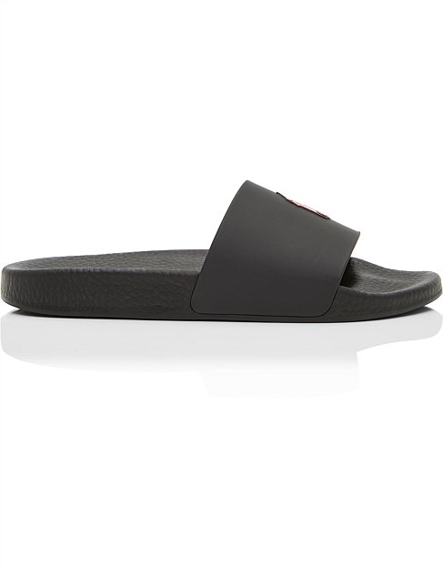 Polo Ralph Lauren Signature Pony Slide Black | David Jones