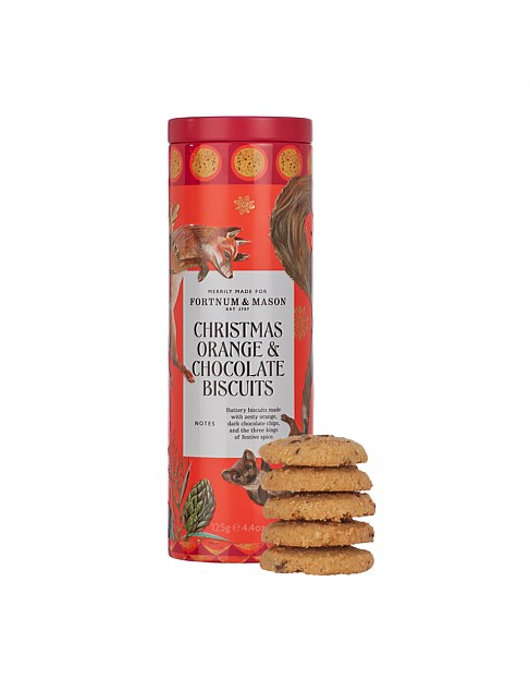 Fortnum & Mason Christmas Orange & Dark Chocolate Biscuits 125g | David ...