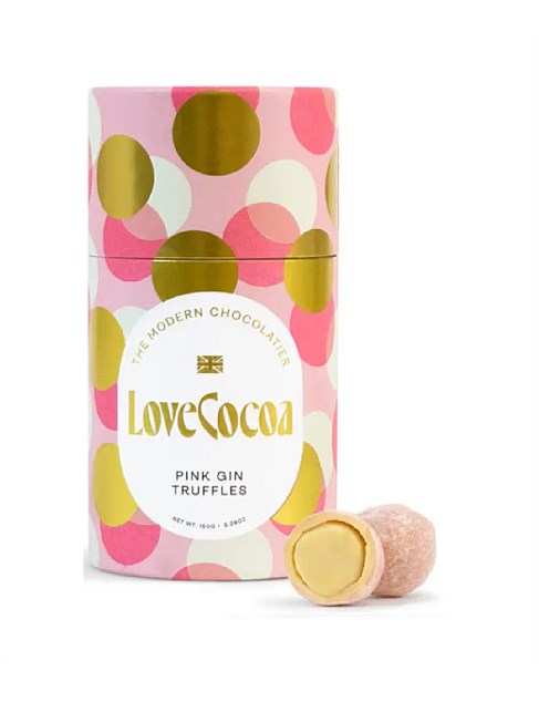 Love Cocoa Pink Gin White Chocolate Truffles 150g | David Jones